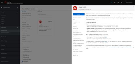 Getting Started With Data Grid Operator Red Hat Data Grid 8 0 Red