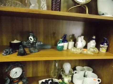 Lot Of Assorted Collectables Vintage Jugs Bottles And Glassware