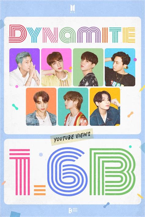 방탄소년단 다이너마이트 뮤비 16억뷰 달성 연예 기사 더팩트