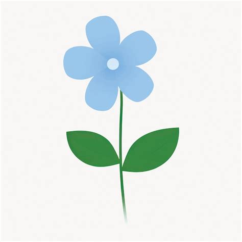 premium vector simple blue flower illustration