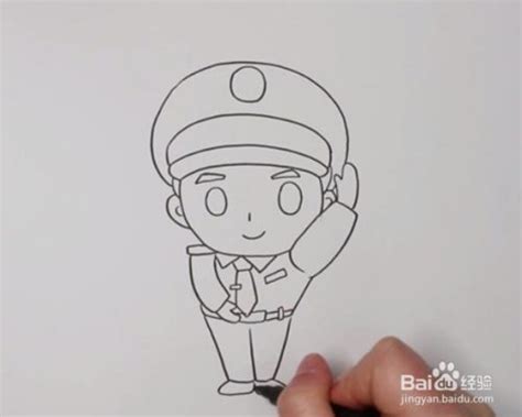 交通安全警察简笔画教程 简笔画图片大全 蒲城教育文学网