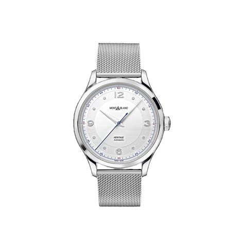 몽블랑 헤리티지 Gmt 오토매틱 40mm 스테인리스 스틸 실버 Montblanc Kream
