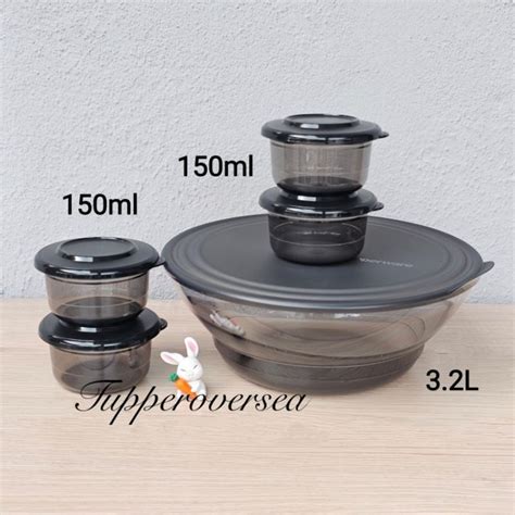 Tupperware Eleganzia Bowl JoyServe Bowl 150ml 3 2L Black Shopee