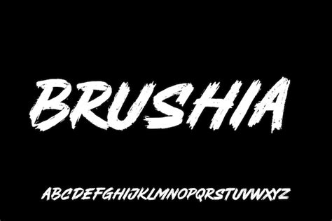 Premium Vector Brushia Grunge Brush Handwrite Alphabet Set Vector