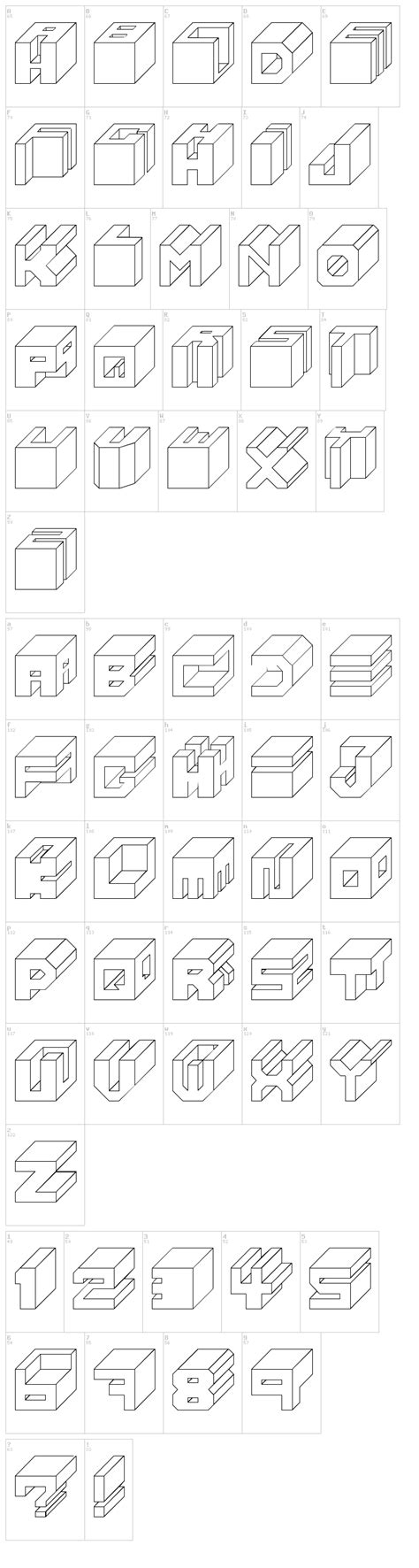 Cube Font Techno Square Fonts