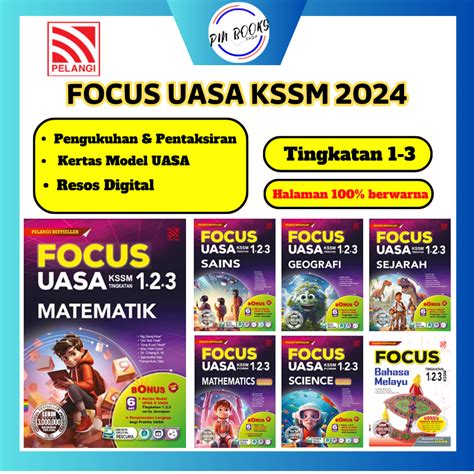 PMBOOK PELANGI Focus UASA KSSM Tingkatan 1 3 Edisi 2021 Buku Rujukan