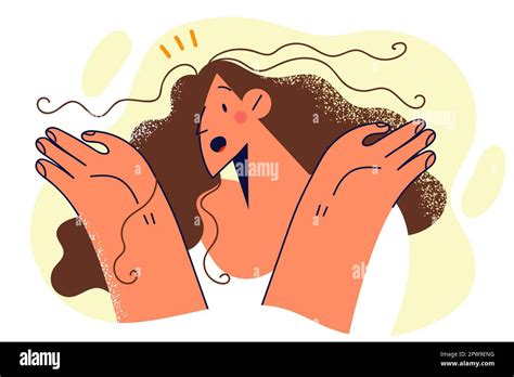 Shocked Woman Surprised With Wide Open Mouth And Throwing Up Hands