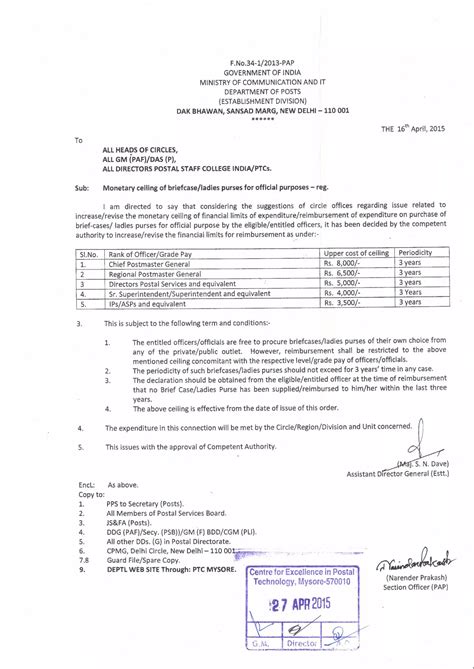 Monetary Ceiling For Purchase Of Briefcaseladies Purses For Officers