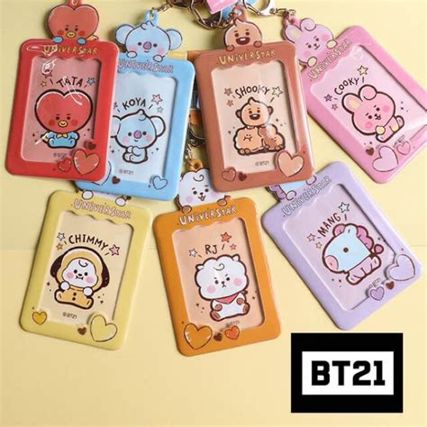 【楽天市場】bt21 フォトカードキーホルダー キーホルダー Bts タタ クッキー チミー コヤ アールジェイ シュキ マン Tata