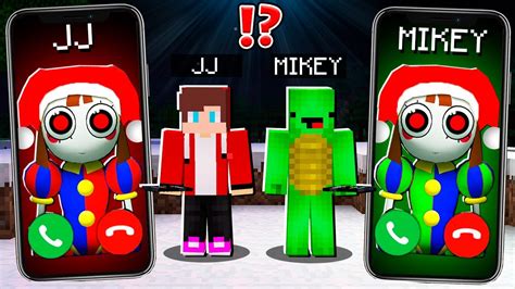 Mikey Xmas Pomni Vs JJ Xmas Pomni CALLING To JJ And MIKEY At Night In