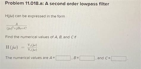 Solved Problem An RLC Circuit Consider The Given Chegg