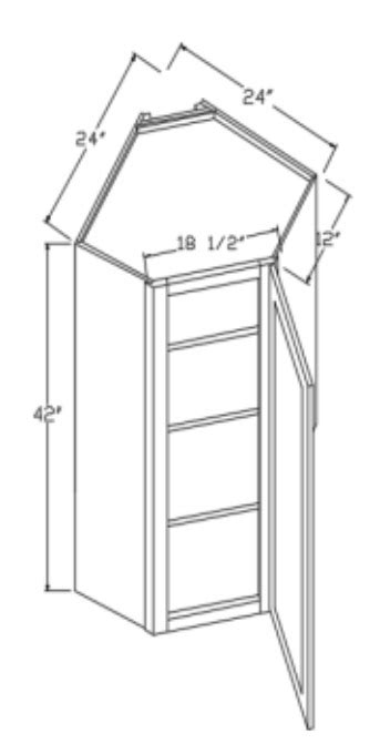 Element Ash Wdc2442 Wall Diagonal Corner Wall Cabinet Rta Kitchen