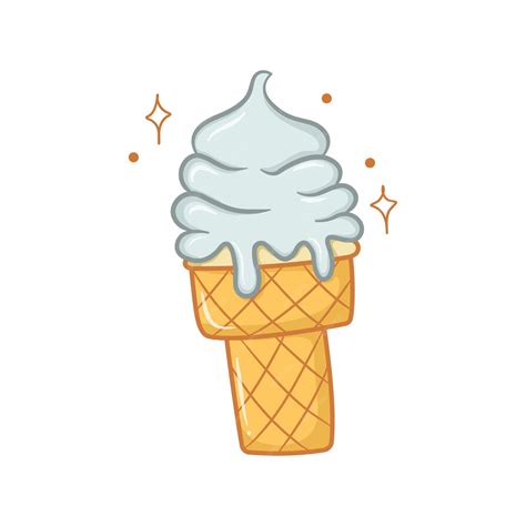 Premium Vector Cute Ice Cream Icon Vector Illustration