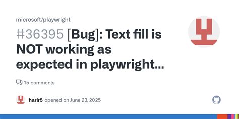 Bug Text Fill Is Not Working As Expected In Playwright Version 153