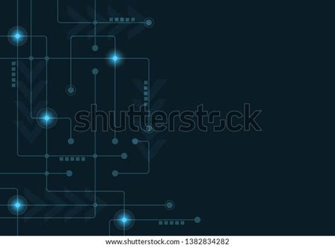 Abstract Geometric Connect Lines Dotssimple Technology Stock Vector Royalty Free 1382834282