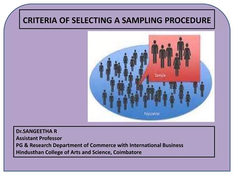 criteria of selecting a sampling procedure pptx science