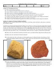 Sedimentary Rocks Lab Ans Sheet Pdf Sedimentary Rocks Lab Answers Sheet PARENT SOURCE ROCK