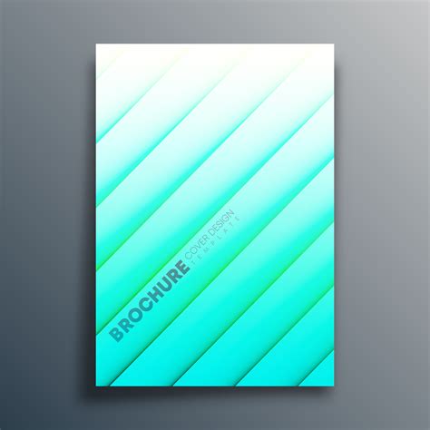 Cyan Gradient Cover Template With Diagonal Lines 1395456 Vector Art At