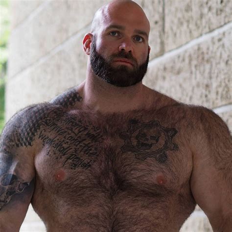 Hairy Dudes And Company Bearded Tattooed Men Big Beards Men Muscle