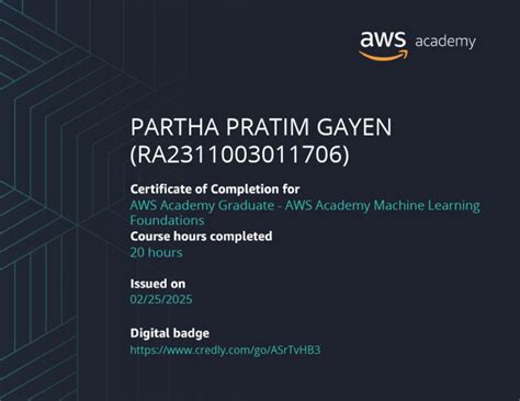 Aws Academy Graduate Aws Academy Machine Learning Foundations