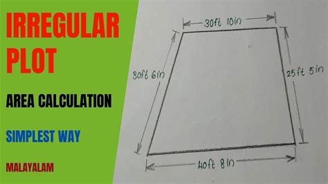 irregular plot area calculation in simple method youtube