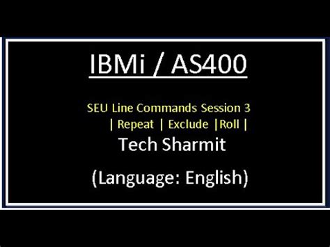 IBMi AS400 SEU Line Commands 3 In English As400 Tutorial For
