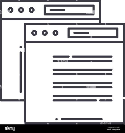 Duplicate Content Icon Linear Isolated Illustration Thin Line Vector Web Design Sign Outline