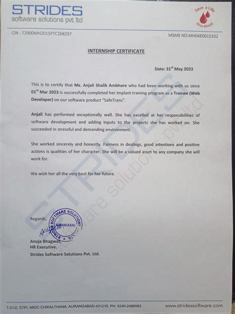 Anjali Ambhore On Linkedin Internship Work Opportunity Team Grateful