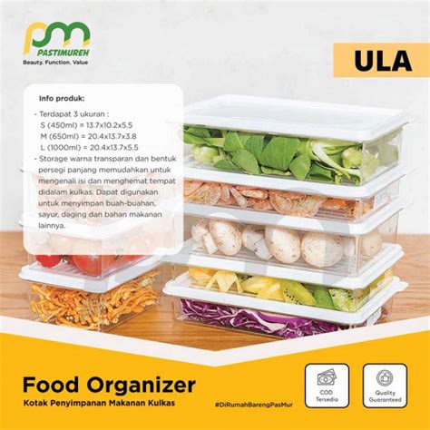 Jual Ula Kotak Kontainer Penyimpanan Makanan Kulkas Food Storage