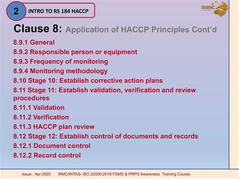 Intoroduction To Haccp Ppt