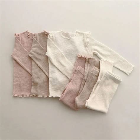 가을 어린이 파자마 어린이 속옷 여자 여자 옷 세트 여자 아이를위한 잠자기 여자 아이 파자마 유아용 아기 복장 Basso