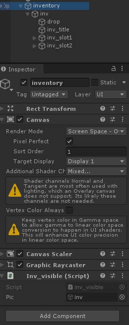 Hide Show My GUI Inventory With Input Unity Engine Unity Discussions