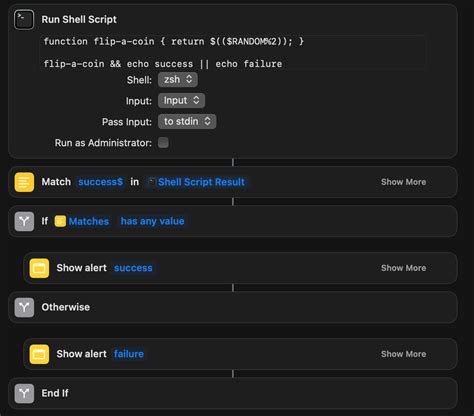 Macos Shortcut Using Shell Script Exit Status Ask Different