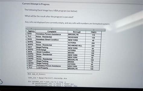 Solved The Following Excel Image Has A Vba Program See Chegg