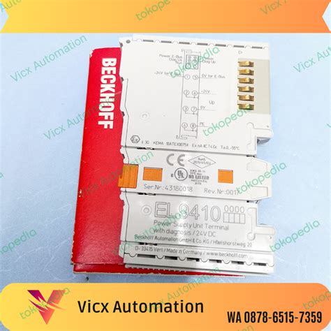 Jual Beckhoff El9410 Power Supply Terminal Beckhoff El9410 24vdc