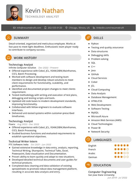 Technology Analyst Resume Sample In 2025 Resumekraft