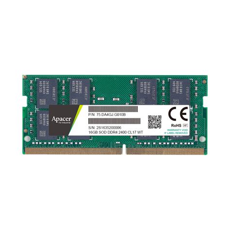 工规宽温内存 Ddr4 Wide Temp Sodimm Apacer Technology