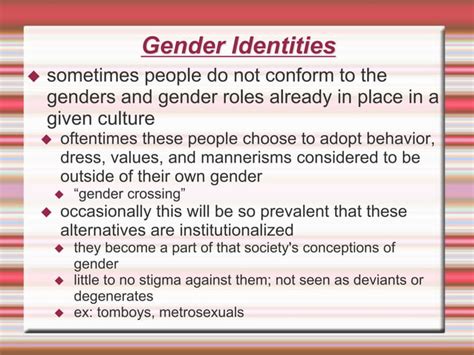 Sex And Gender A Cross Cultural Perspective Ppt