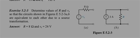 Solved Exercise Determine Values Of R And Vs So That Chegg Com