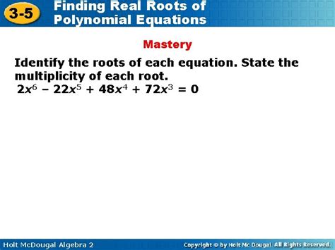 Finding Real Roots Of Polynomial Equations