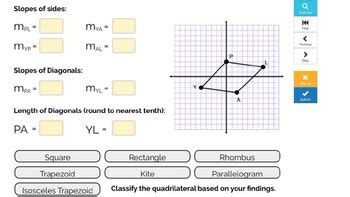 Boom Cards Graphing Quadrilaterals Drag Drop And Solve By Math