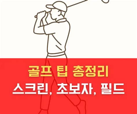 골프 팁 총정리 스크린 초보자 필드