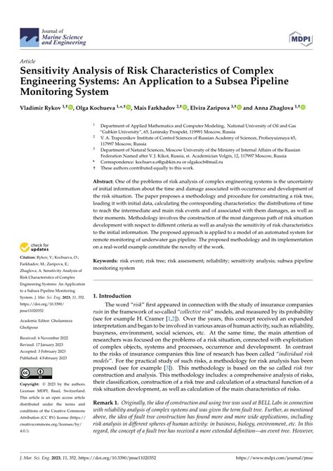 Pdf Sensitivity Analysis Of Risk Characteristics Of Complex