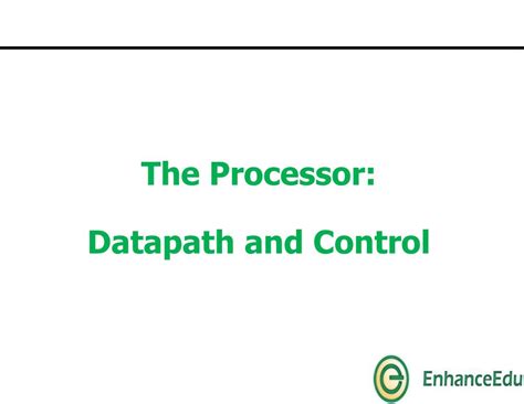 ppt the processor datapath and control powerpoint presentation free