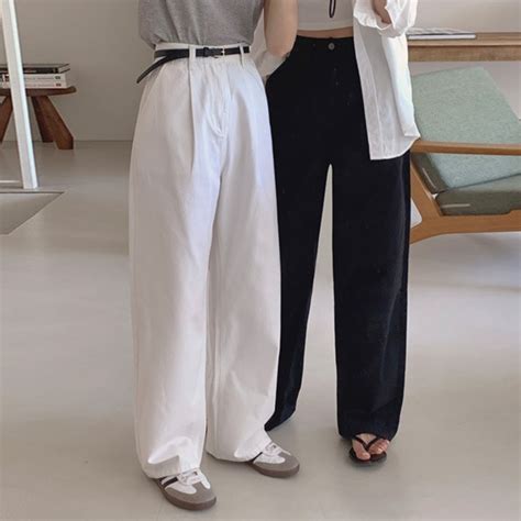 베니토 S L 썸머데님♥완벽핏감핀턱데님하체커버 Made Better Jeans No161 원핀턱 와이드 2types기본롱5cm 아이보리블랙