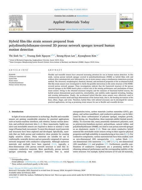 Pdf Hybrid Film Like Strain Sensors Prepared From