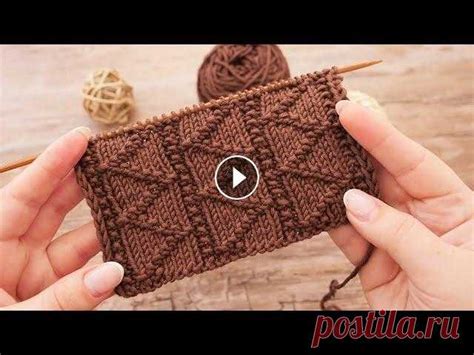 Теневой узор Зиг заг спицами ⚕ Zig Zag Knitting Pattern И снова зигзаги вертикал теневые