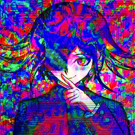 Danganronpa Kokichi Pfp Glitchcore Trippy Glitchcore Aesthetic Rainbow