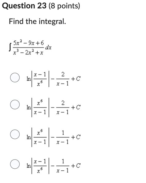 Solved Question 23 8 Points Find The Chegg