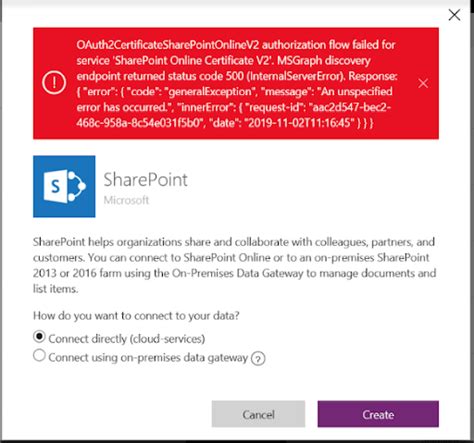 Getting Error To Connecting Power Apps On Sharepoint Online